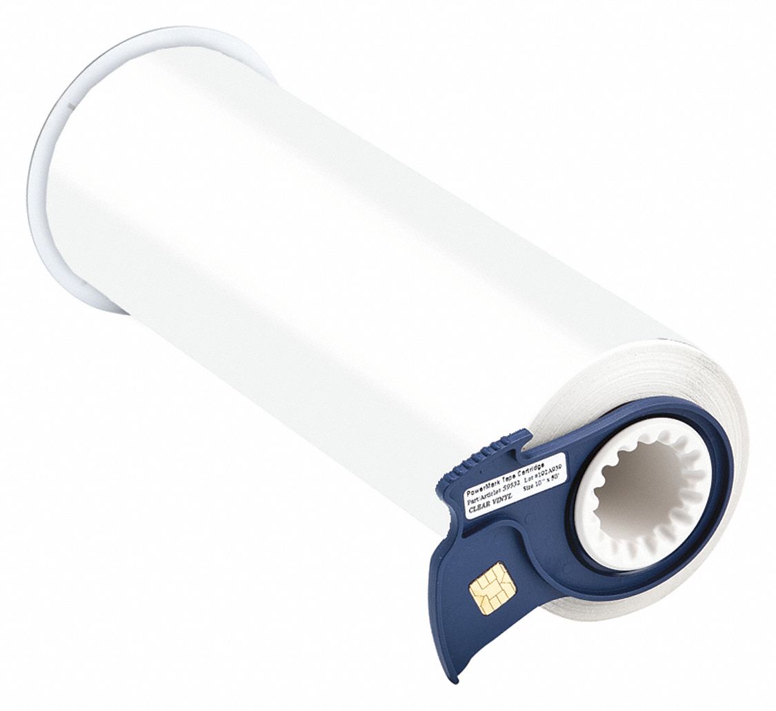 10 in x 50 ft, Vinyl, Continuous Label Roll - 14A580|59532 - Grainger