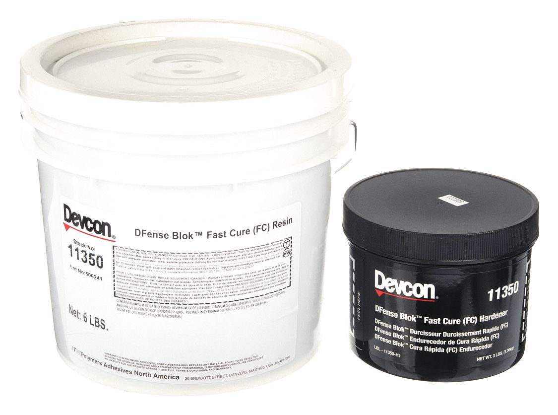 DEVCON, Dfense Blok Fast Cure, Ambient Cured, Epoxy Adhesive - 14A839 ...