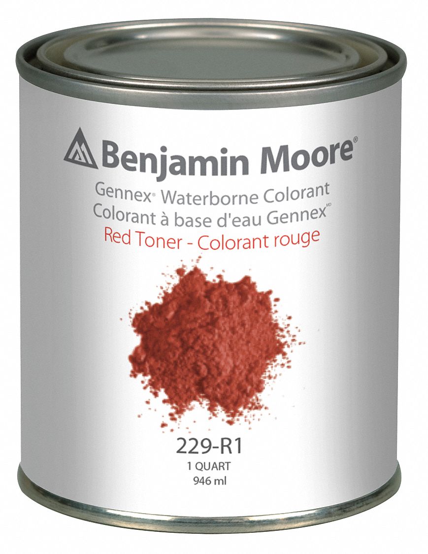 BENJAMIN MOORE Gennex Colorant, 1 qt, Red Toner - 14C481|0229R1004 ...