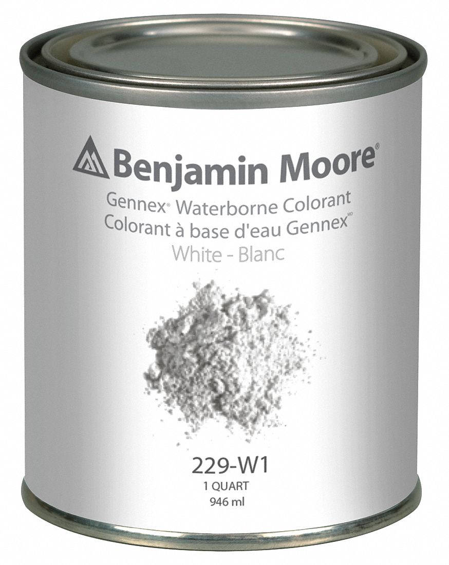 BENJAMIN MOORE Gennex Colorant, 1 qt, White - 14C491|0229W1004 - Grainger