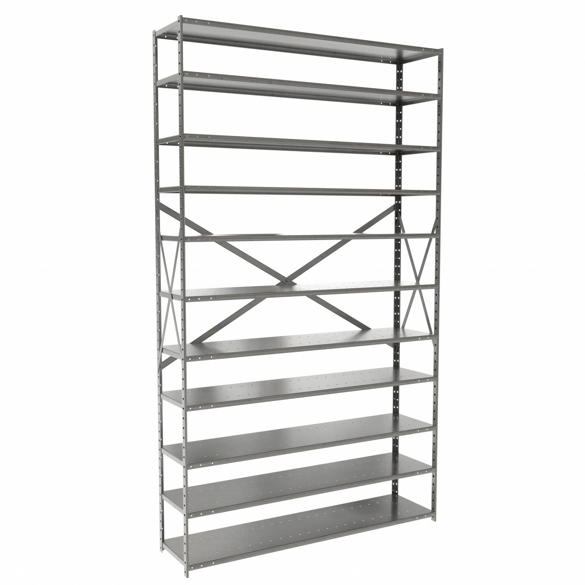 HALLOWELL, Starter, Medium-Duty, Metal Shelving - 14C781|471C-12PL-AM ...