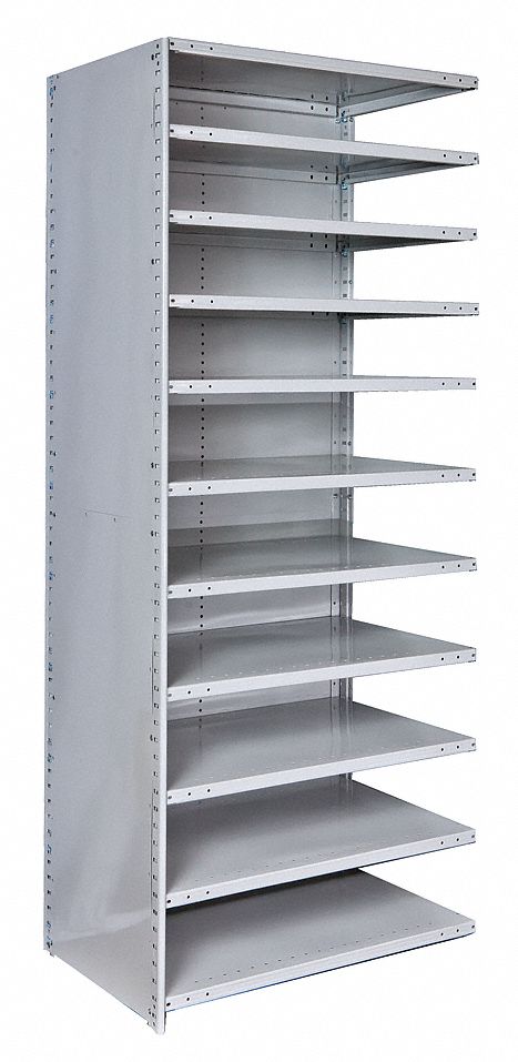 HALLOWELL, Add-On, Medium-Duty, Metal Shelving - 14P340|A472C-12PL-AM ...