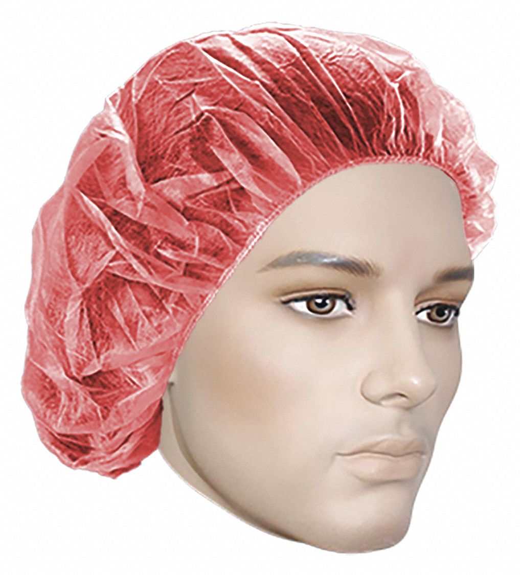 B2 BOUFFANT HAIRNET, RED, BAG 100 - Hairnets, Bouffants, & Beard Nets ...