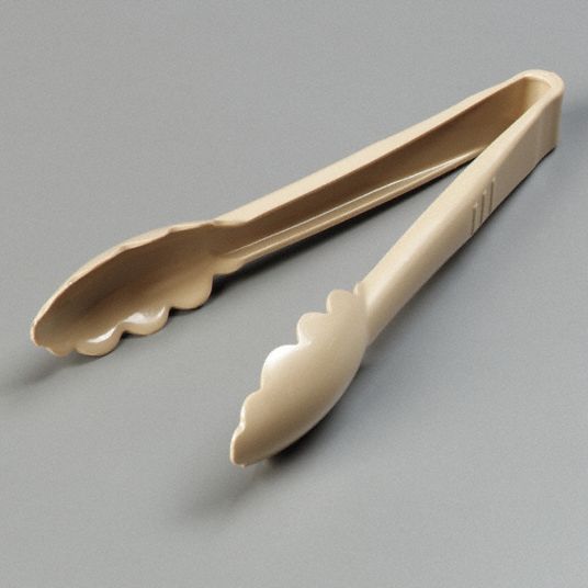 CARLISLE, 8 7/8 in Overall Lg, Beige, Serving Tongs - 14D296|470906 ...