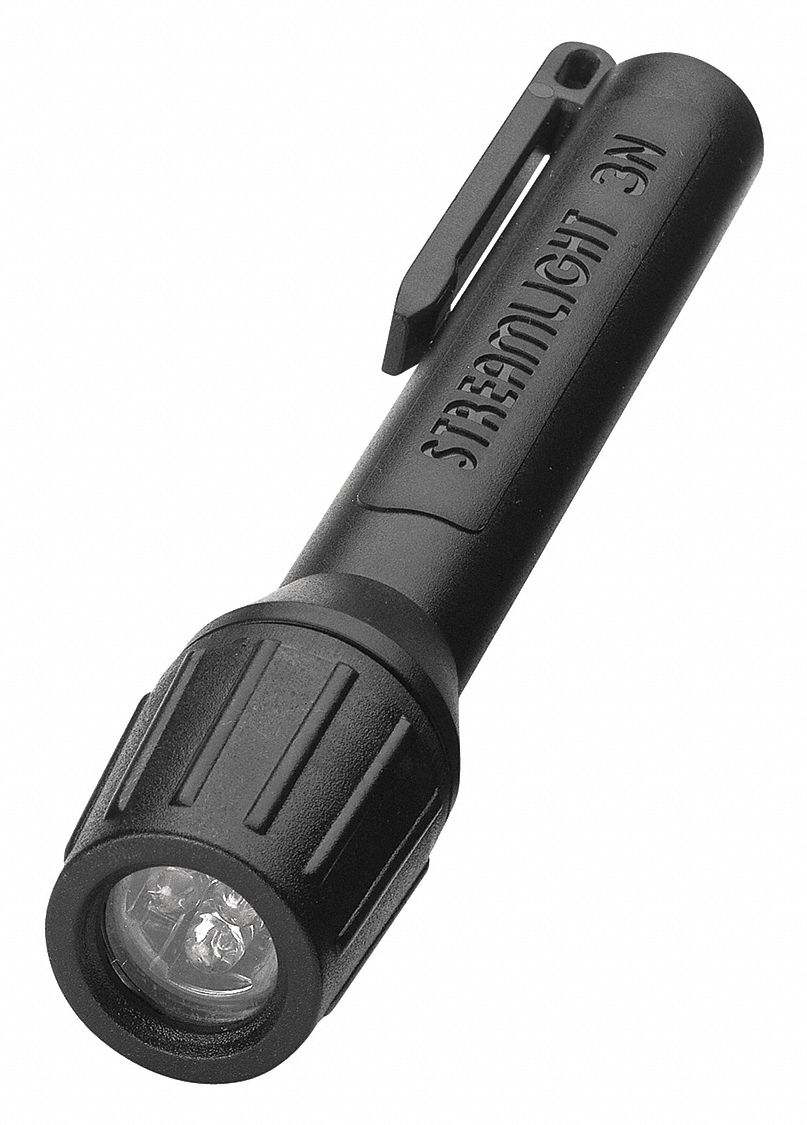 Handheld Flashlight: 1.5 V Battery, LED, 5.25 in Lg, 30 lm Max Lumens ...