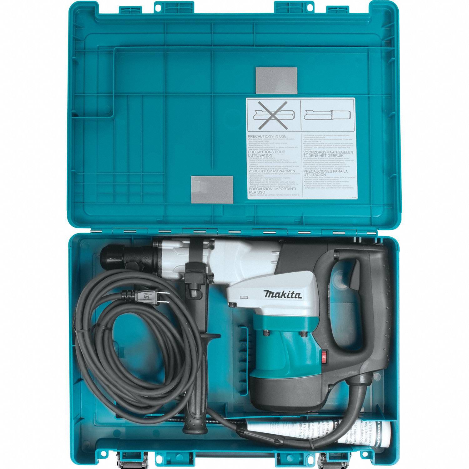 MAKITA Demolition Hammer Kit: Corded, Chipper, 3/4 in Hex, 5.6 ft-lbf ...
