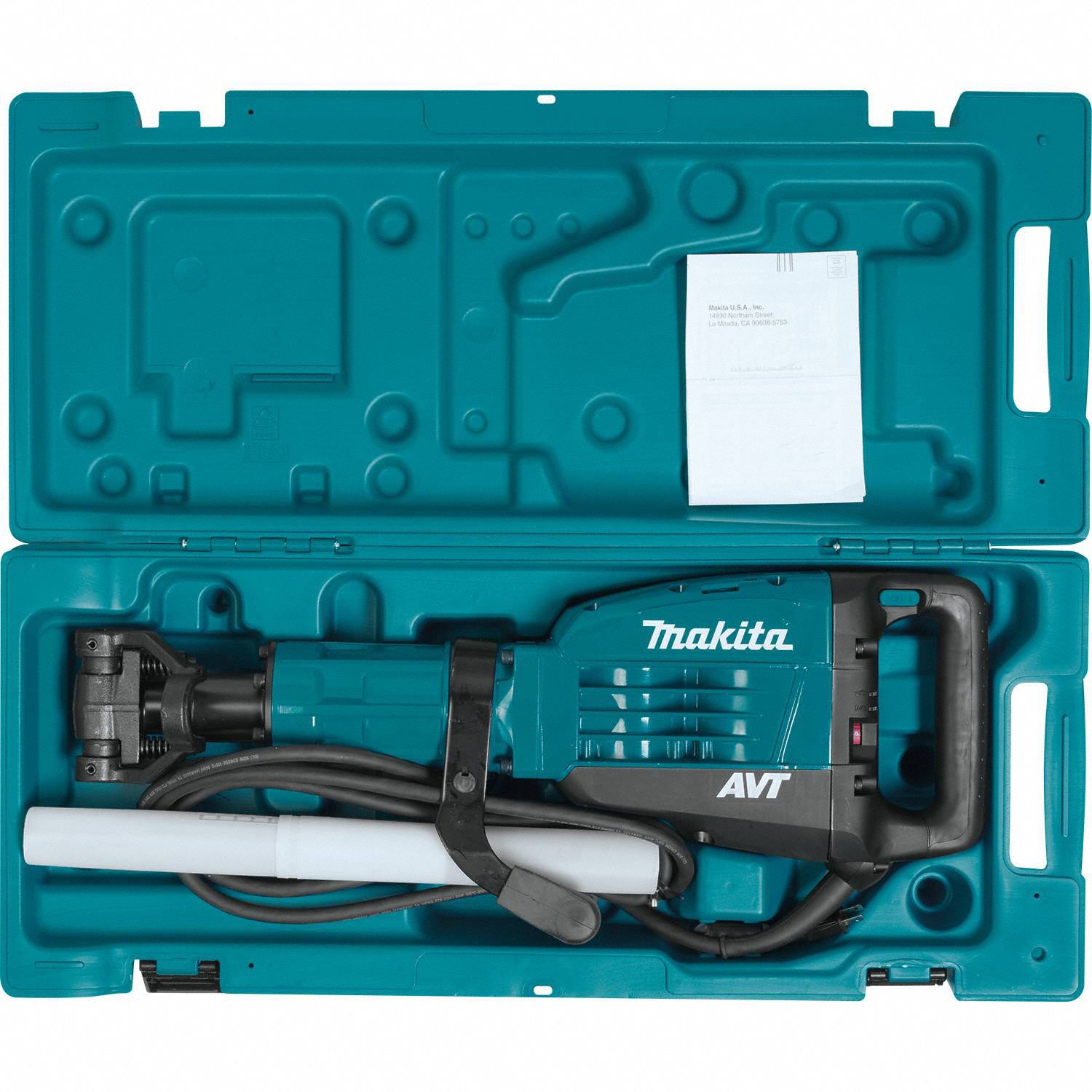 MAKITA Breaker Hammer Kit: Corded, Chipper, 1 1/8 in Hex, 25.7 ft-lbf ...