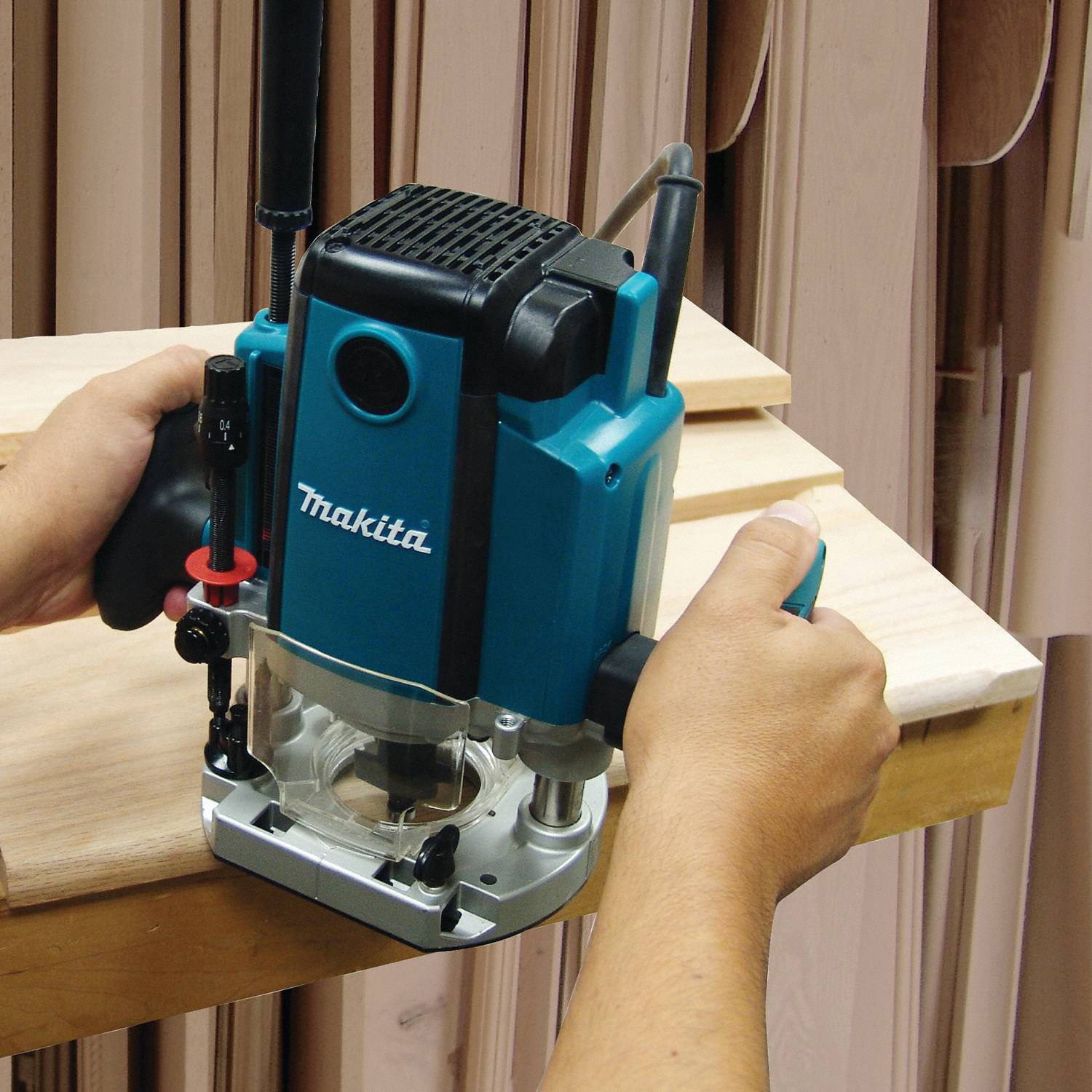 MAKITA Router: Full-Size, Plunge Base, 3.25 hp, Fixed Speed, 22,000 RPM ...