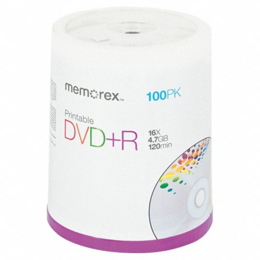 DVD+R Disc, 4.70 GB Capacity, 16x Speed - Grainger