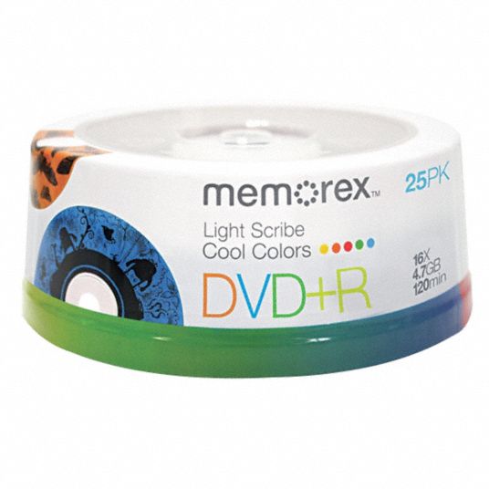 DVD+R Disc, 4.70 GB Capacity, 16x Speed - Grainger