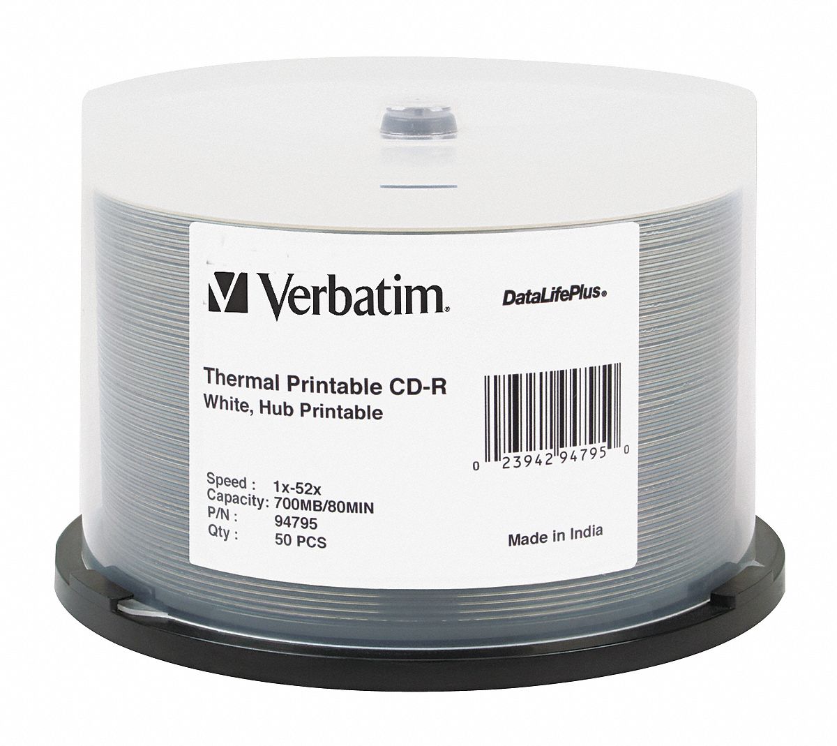 VERBATIM, Write Once, White, CD-R Disc - 14F827|VER94755 - Grainger