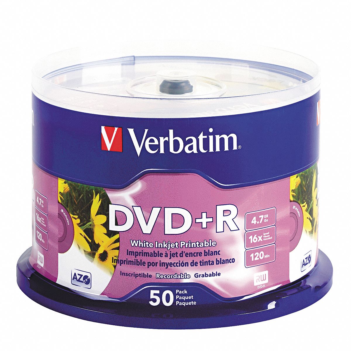 VERBATIM DVD R Disc 4 7 GB Capacity 16x Speed 14F855 VER95136