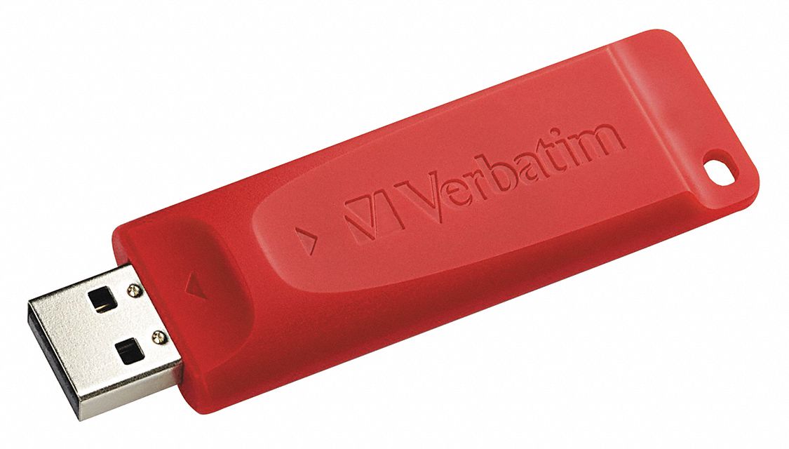 Store 'n' Go USB Flash Drive, 4 GB, Red - Grainger