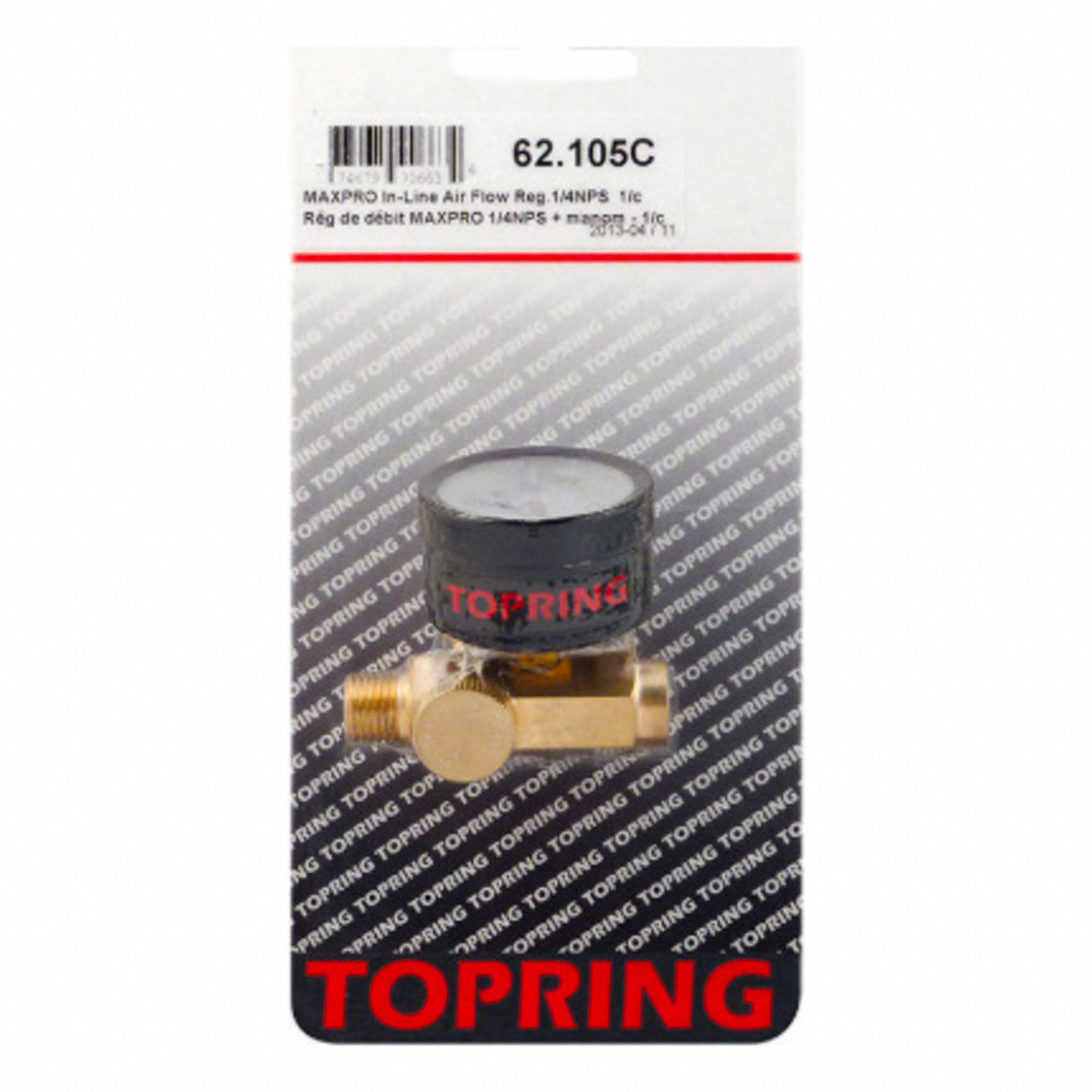 TOPRING PNEUMATIC PRESSURE REGULATOR,7.56 IN L - 8365 - TOP62.105C | 62 ...