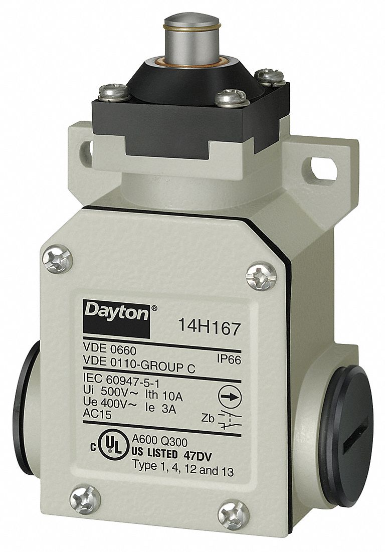 DAYTON, Plunger Actuator, 41 mm Mounting Hole Horizontal Center to ...
