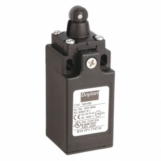 DAYTON, Roller Plunger, Non-Metallic, Limit Switch - 14H185|14H185 ...