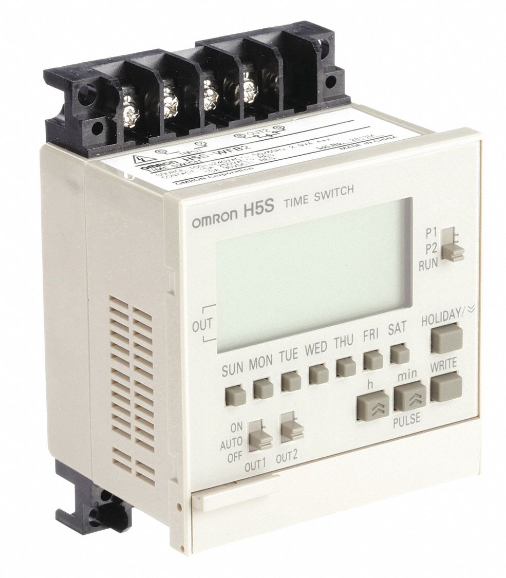 OMRON, 7 day, SPST-NO, Electronic Timer - 14H249|H5S-WFB2 - Grainger