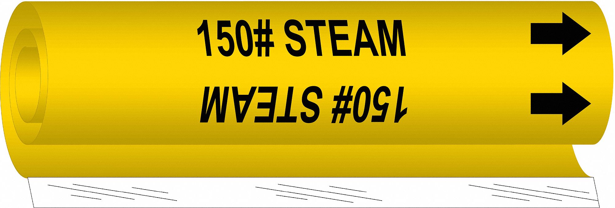 150# Steam, Yellow, Pipe Marker - 14H748|5614-II - Grainger