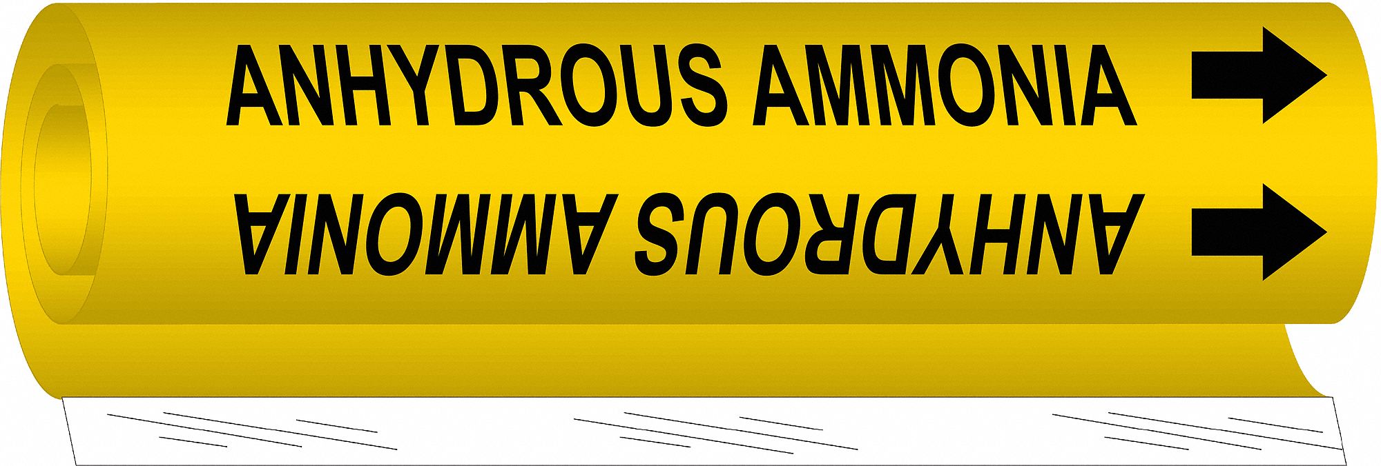 BRADY Pipe Marker: Fits 2 1/2 to 7 7/8 in Pipe O.D., 1 Pipe Markers ...