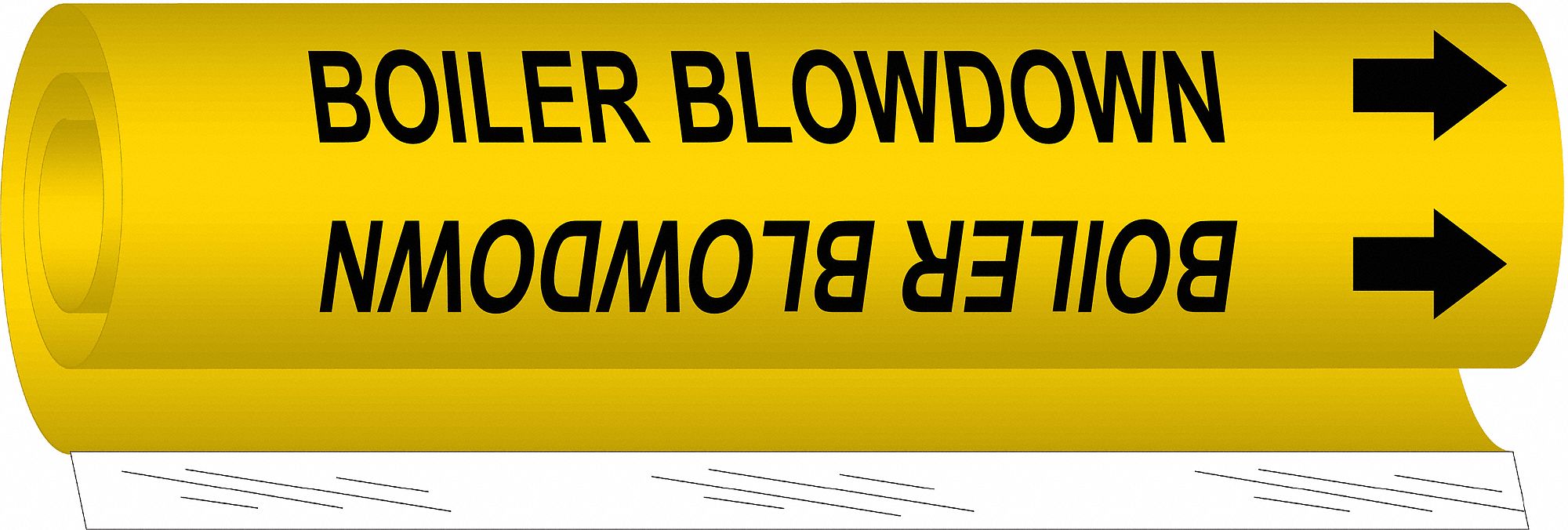 Boiler Blowdown, Yellow, Pipe Marker - 14H762|5636-I - Grainger