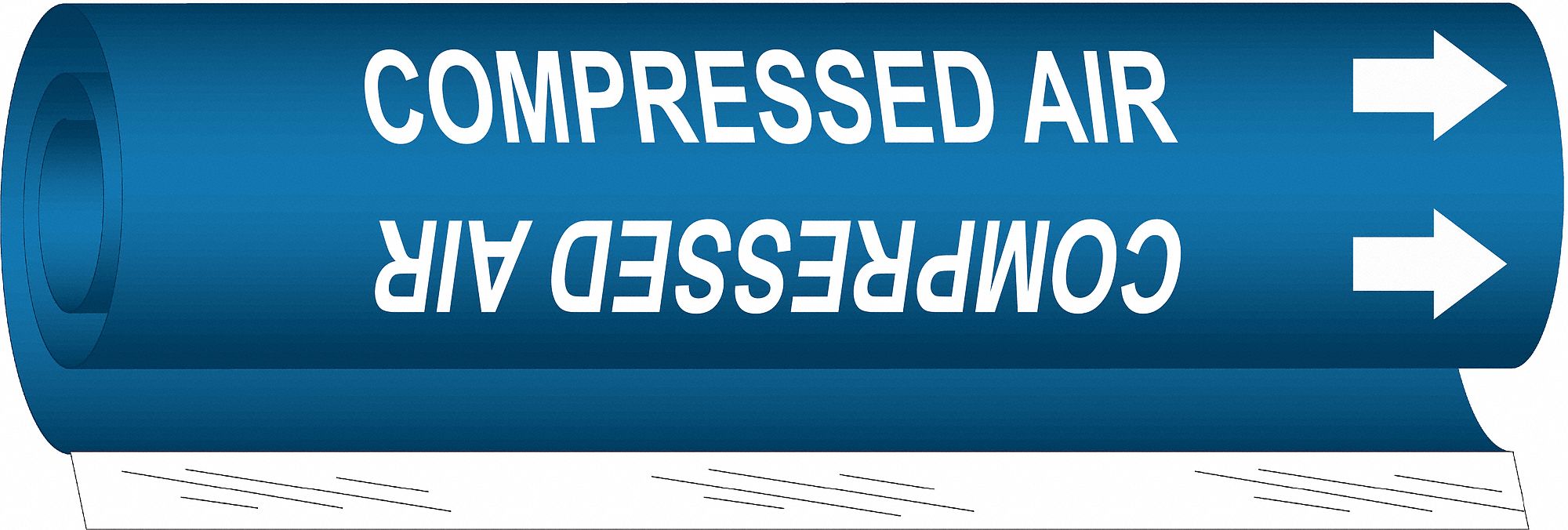 Compressed Air, Blue, Pipe Marker - 14H793|5660-I - Grainger
