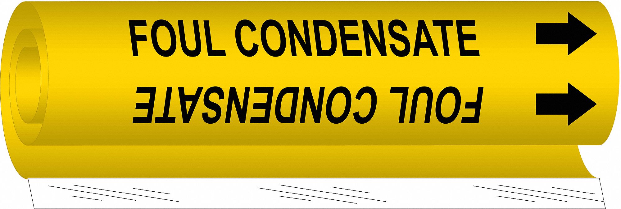 Foul Condensate, Yellow, Pipe Marker - 14H853|5691-II - Grainger