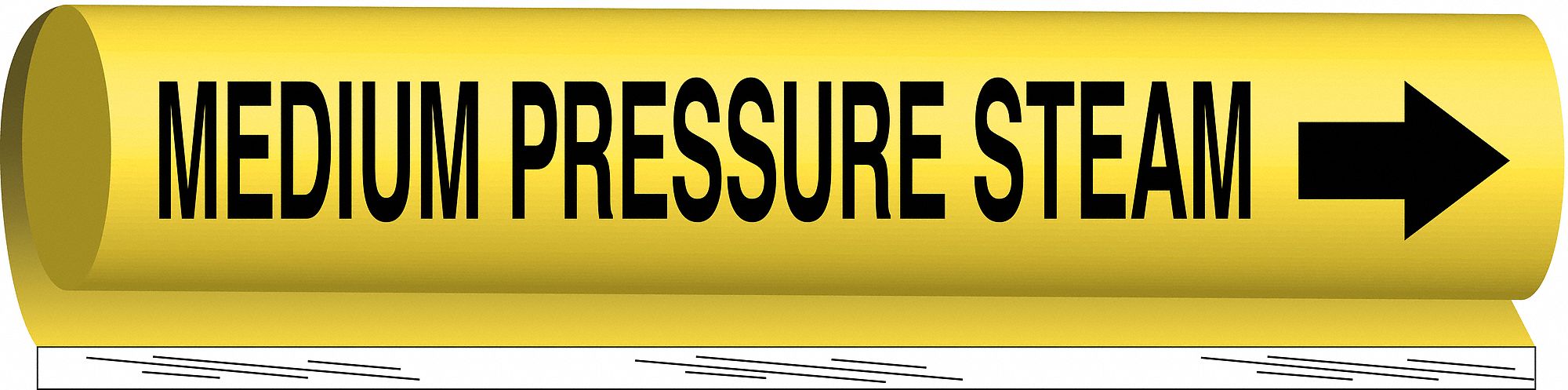 Medium Pressure Steam, Yellow, Pipe Marker - 14H915|5723-II - Grainger