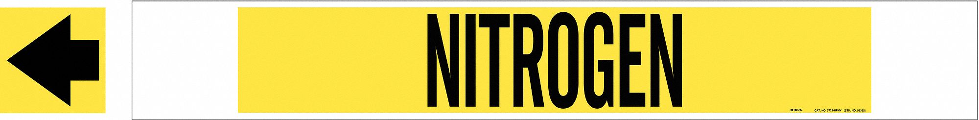 Nitrogen, Yellow, Pipe Marker - 14H935|5729-HPHV - Grainger