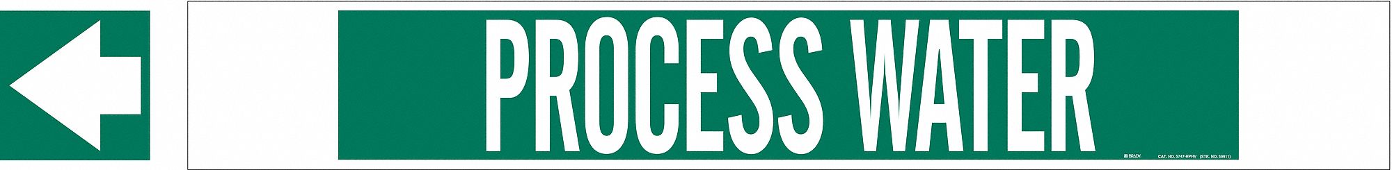 Process Water, Green, Pipe Marker - 14H961|5747-HPHV - Grainger