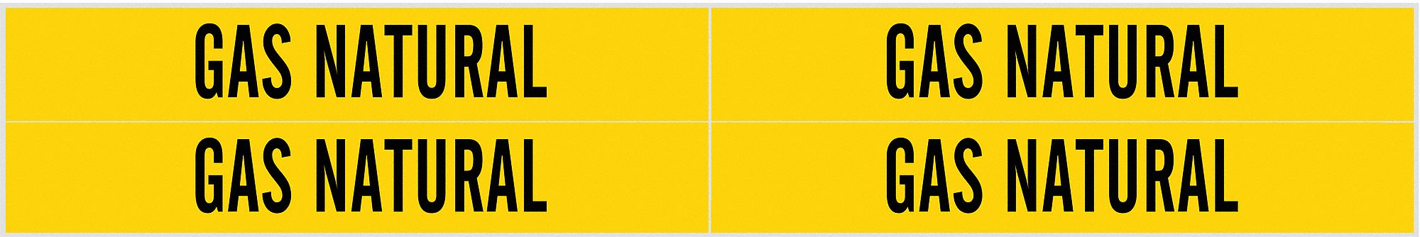Gas Natural, Yellow, Pipe Marker - 14J064|83553 - Grainger
