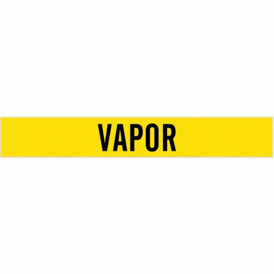 Vapor, Yellow, Pipe Marker - 14J090|83590 - Grainger