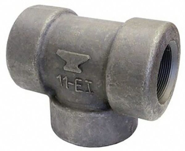 Forged Steel, 1/2 in x 1/2 in x 1/2 in Fitting Pipe Size, Tee - 14J734 ...