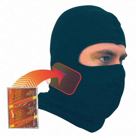 HEAT FACTORY Heated Balaclava, Universal, Black, Covers Ears, Face ...