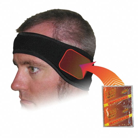 HEAT FACTORY, Wind and Water Resistant, Black, Headband - 14J828|1761 ...