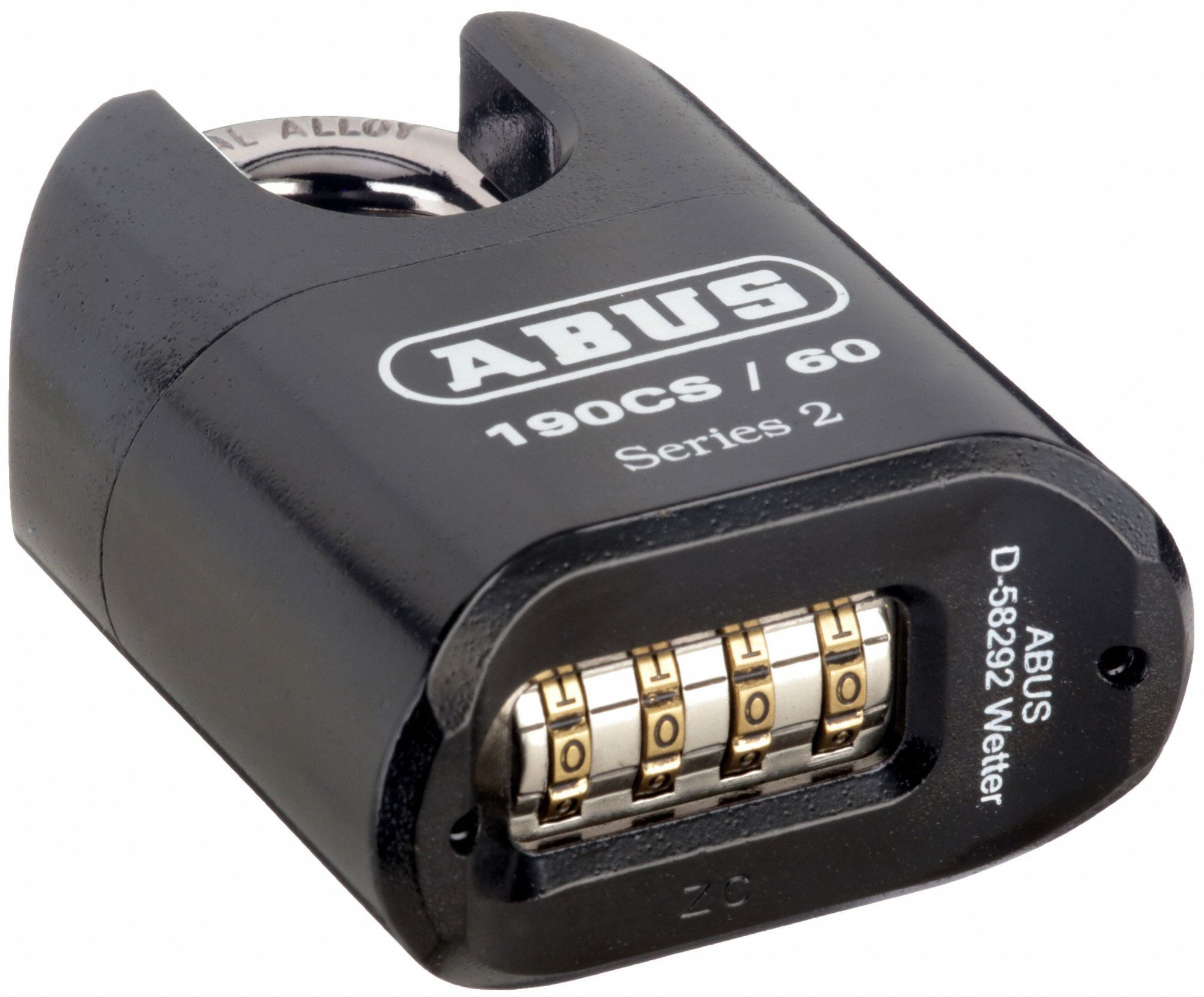 Professionele uitruisting 60mm 190CS/60 ABUS Combination Padlock- 4 Wheel Closed Shackle BR5696095