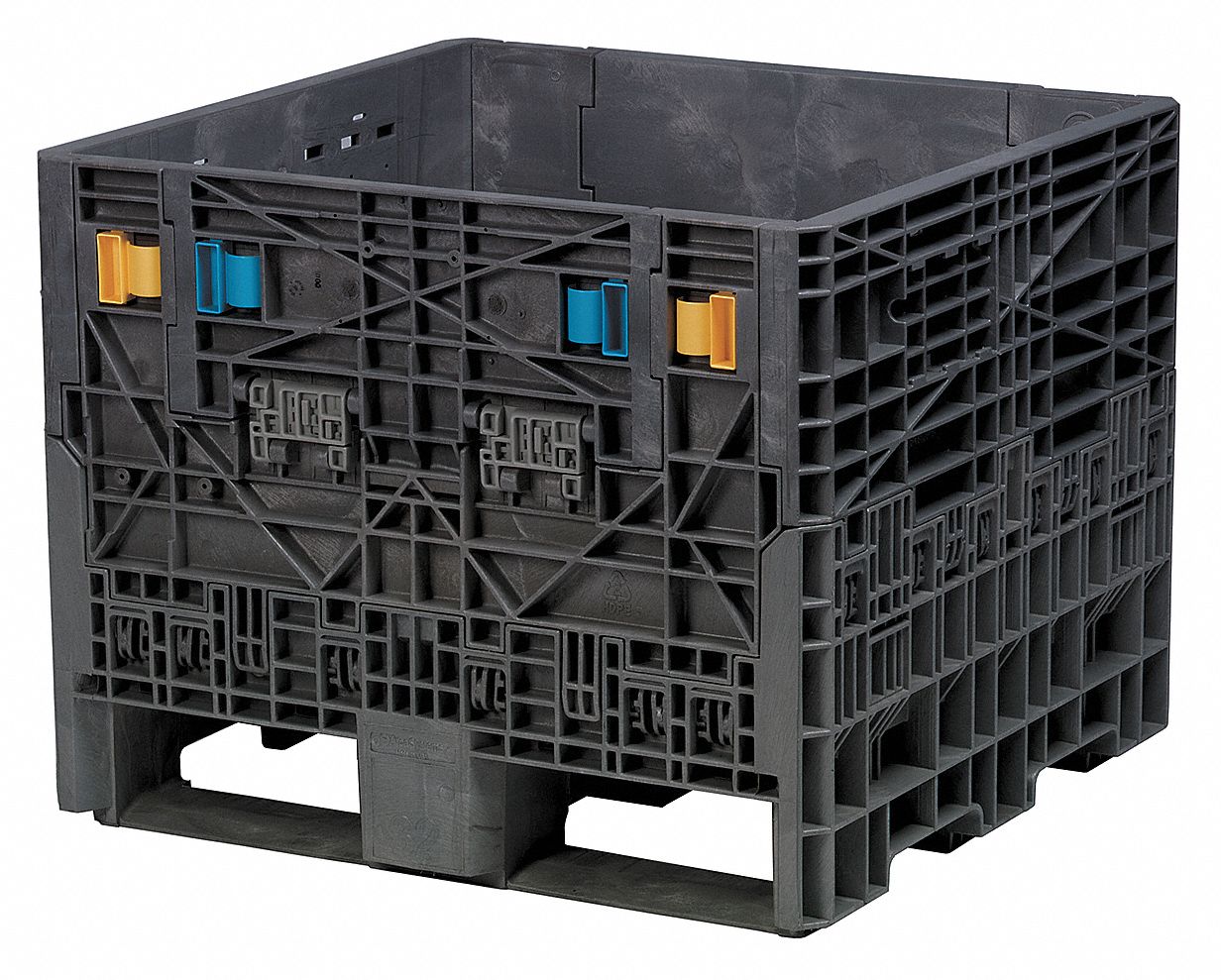 BUCKHORN, 8.4 cu ft, 32 in x 30 in x 25 in, Collapsible Bulk Container ...