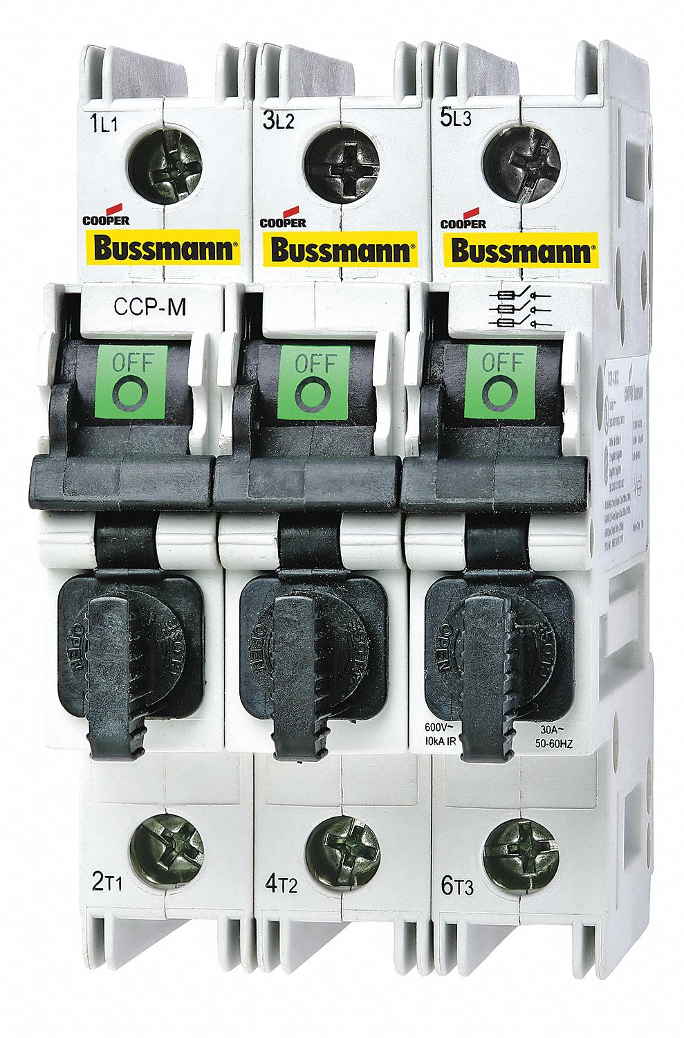 BUSSMANN Finger-Safe Fuse Block with Disconnect Switch, Fits Fuse Type ...