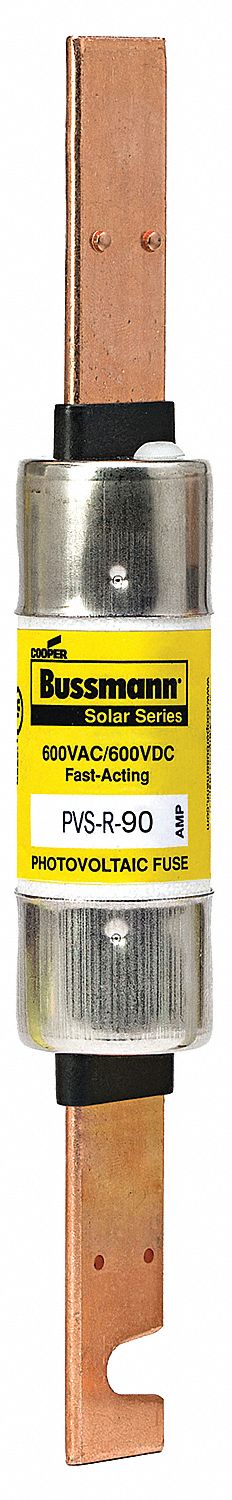BUSSMANN, 90 A Amps, 600V DC, Solar Fuse - 14L660|PVS-R-90 - Grainger