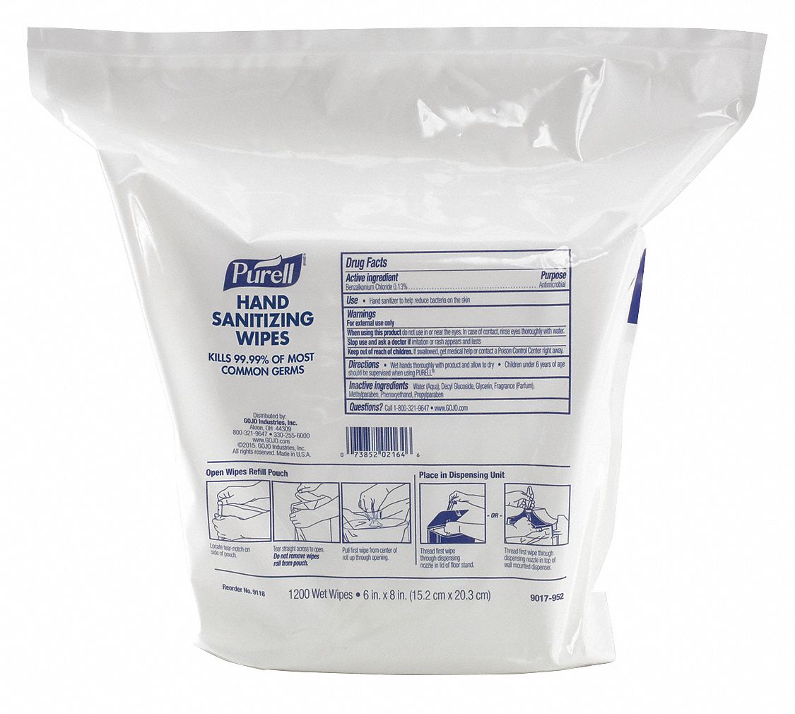 PURELL Hand Sanitizer Wipes, Hygiene Series 2XL, Requires Dispenser Yes ...