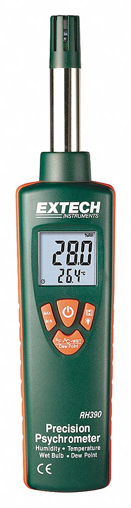 EXTECH PSYCHROMETER PRECISION - Digital Psychrometers and Humidity ...