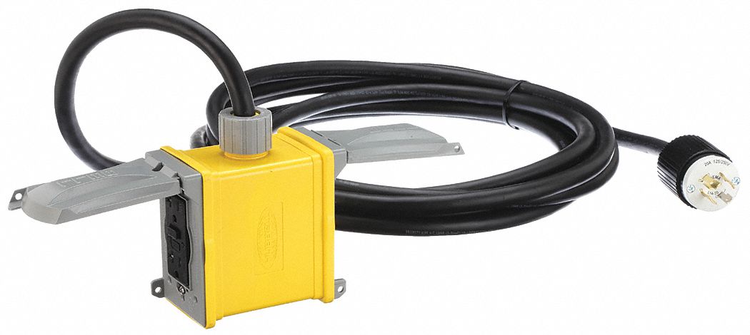 SOUTHWIRE, 25 ft Cord Lg, 12 AWG Wire Size, Generator Cord with Pendant ...