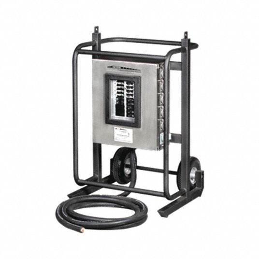 SOUTHWIRE Power Distribution Cart: 120/208V AC, 200 A Amps, Cam Locks ...