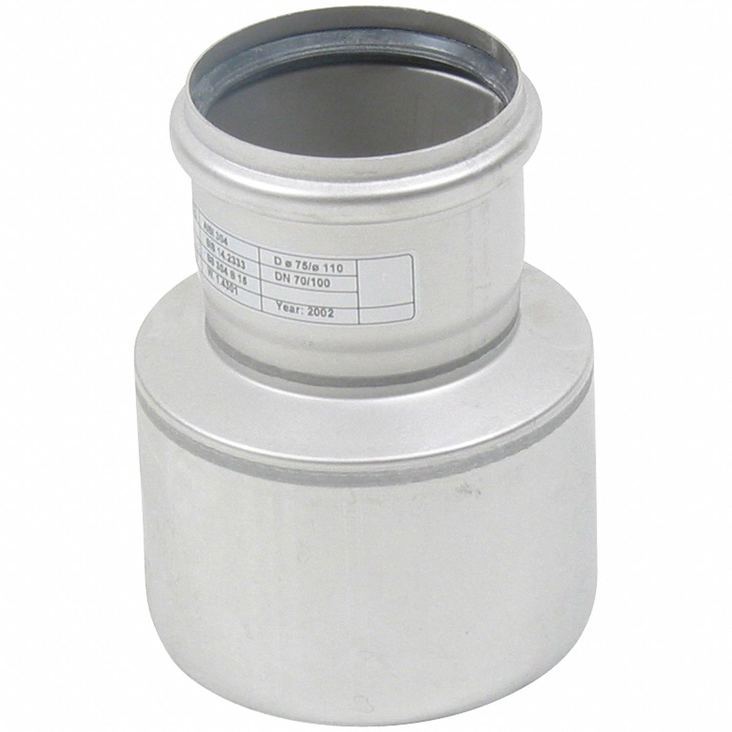Stainless Steel, 4 in x 3 in Fitting Pipe Size, Concentric Increaser ...