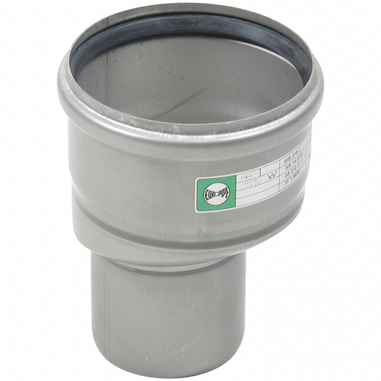 Stainless Steel, 3 in x 2 in Fitting Pipe Size, Eccentric Reducer ...