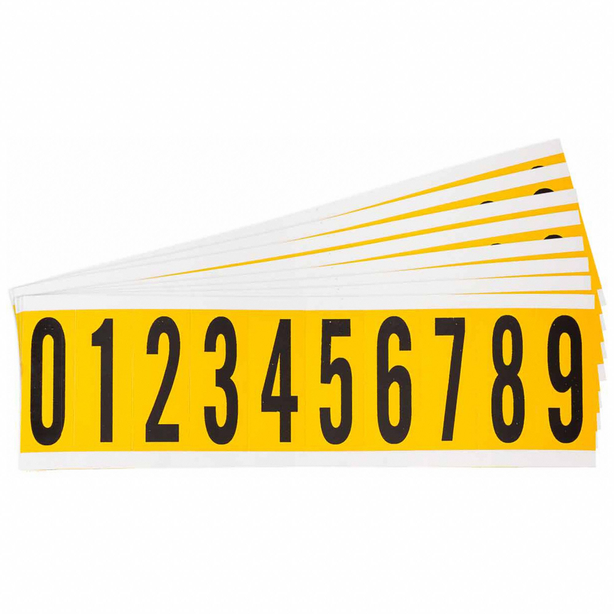 1 15/16 in Character Ht, Indoor/Outdoor, Number Labels Kit - 14R093 ...