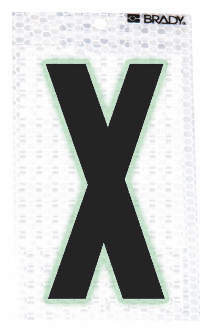 2 in Character Ht, Indoor/Outdoor, Letter Label - 14R133|3000-X - Grainger