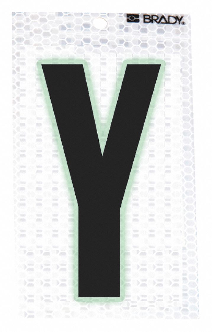 2 in Character Ht, Indoor/Outdoor, Letter Label - 14R134|3000-Y - Grainger