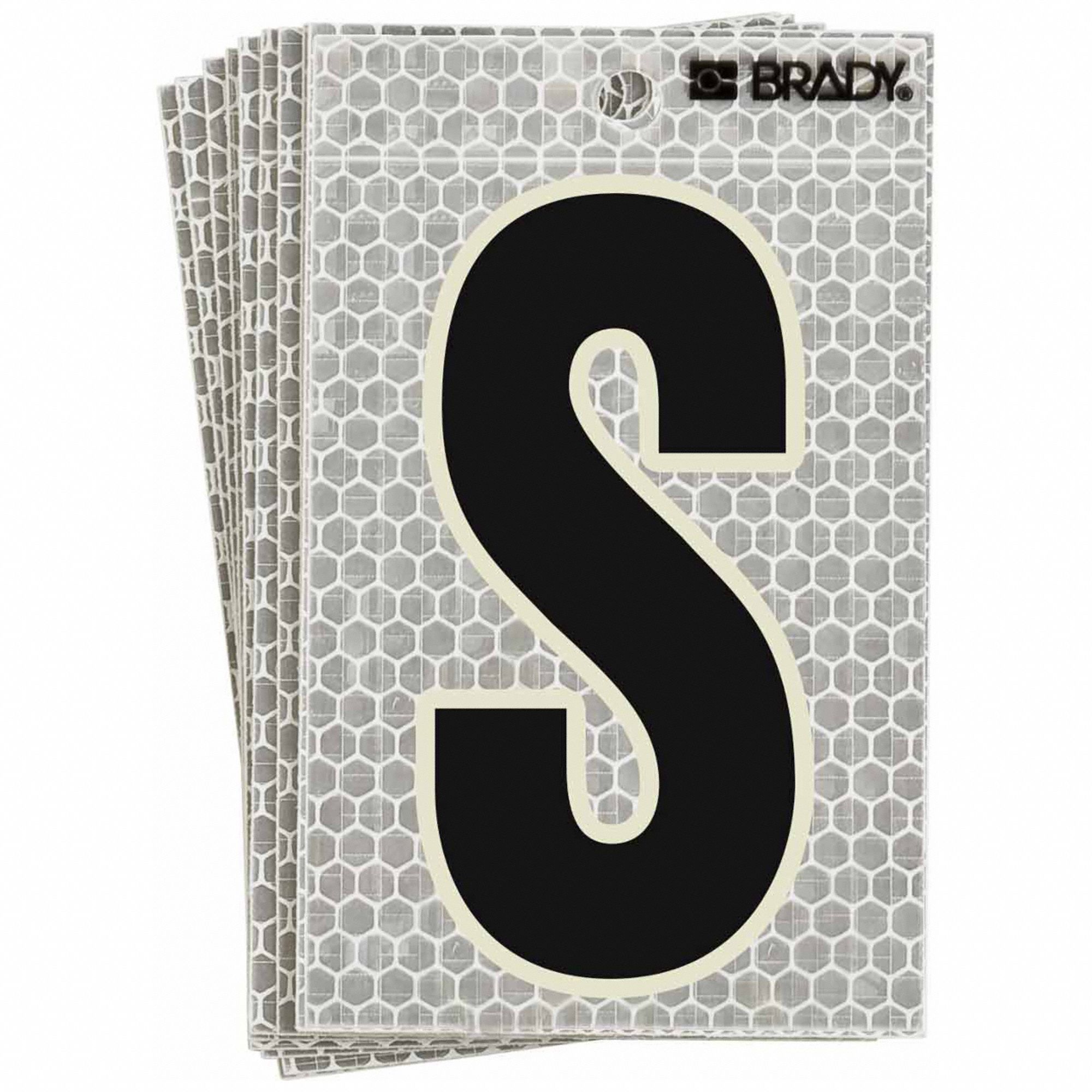 5 in Character Ht, Indoor/Outdoor, Letter Label - 14R201|3020-S - Grainger