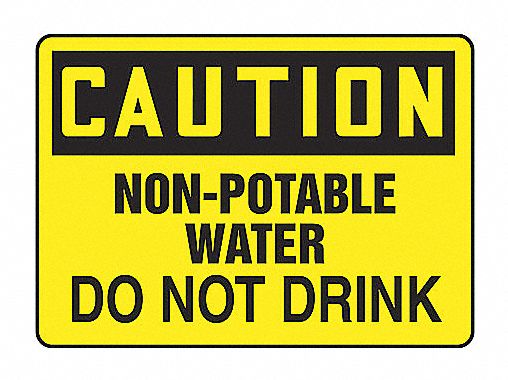 ACCUFORM SIGNS SAFETY SIGN NON POTABLE WATER VIN - Caution Signs ...
