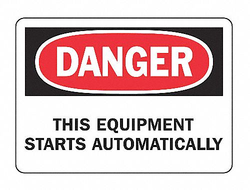 ACCUFORM SIGNS SAFETY SIGN EQUIPMENT STARTS ALUM - Danger Signs ...